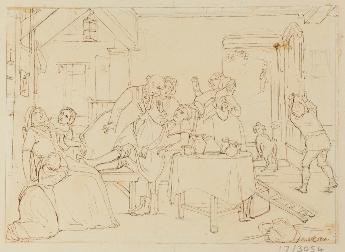 Pen and ink compositional drawing for The Deserter's Home | Works of ...