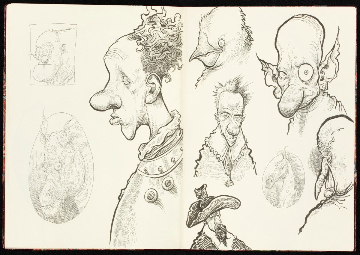 Sketchbook used by Chris Riddell | Works of Art | RA Collection | Royal ...
