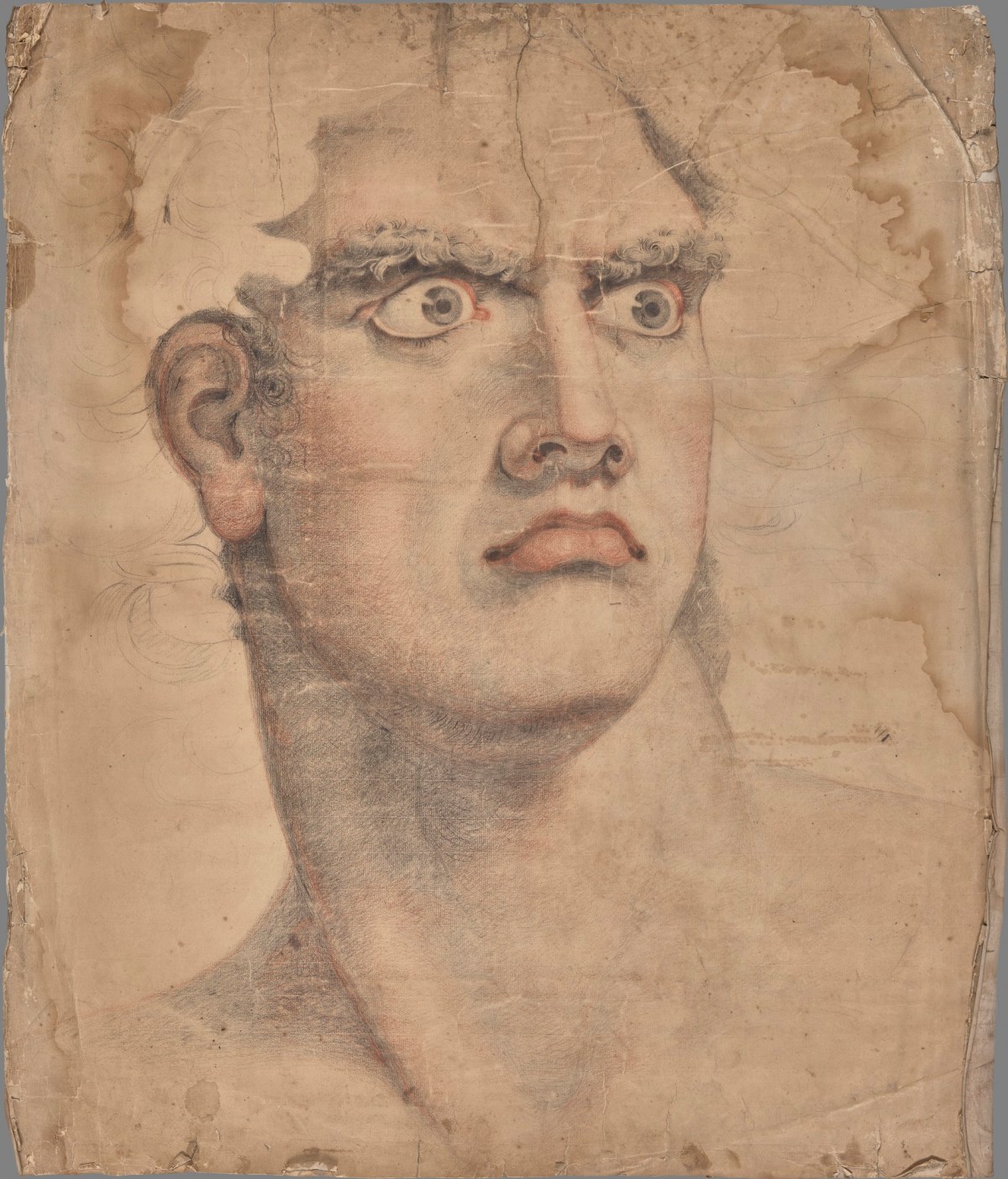 Drawing of a colossal male head from Milton | Works of Art | RA ...