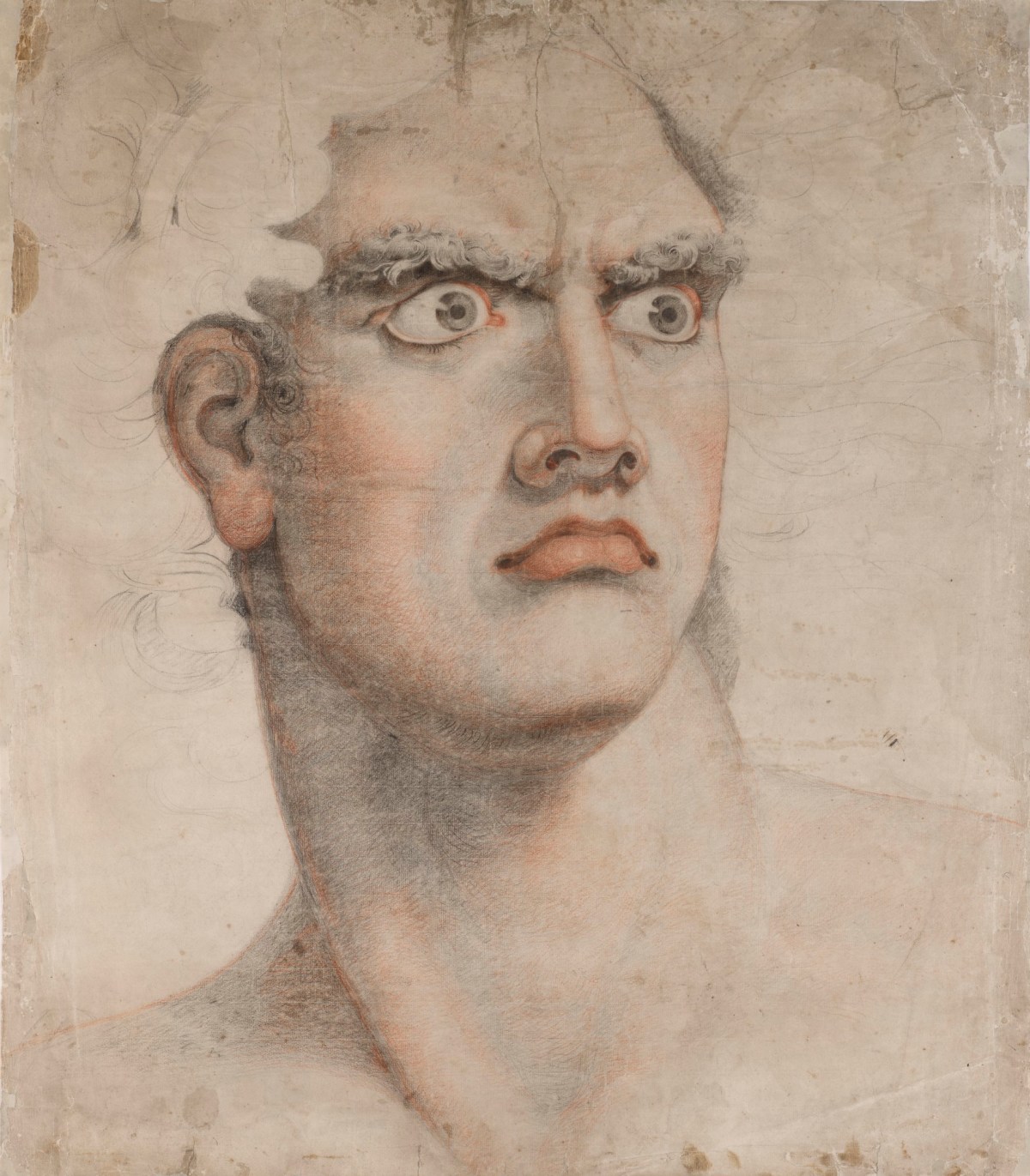 Drawing of a colossal male head from Milton | Works of Art | RA ...