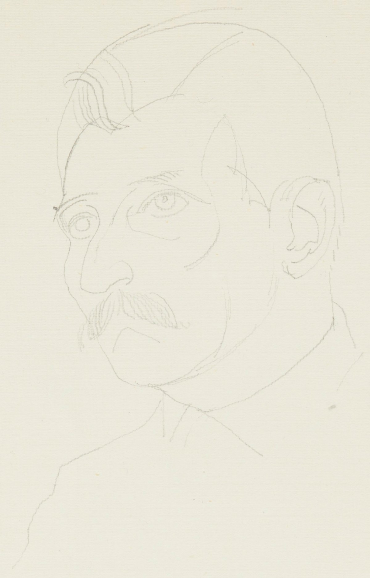 Three-quarter portrait sketch of a man | Works of Art | RA Collection ...