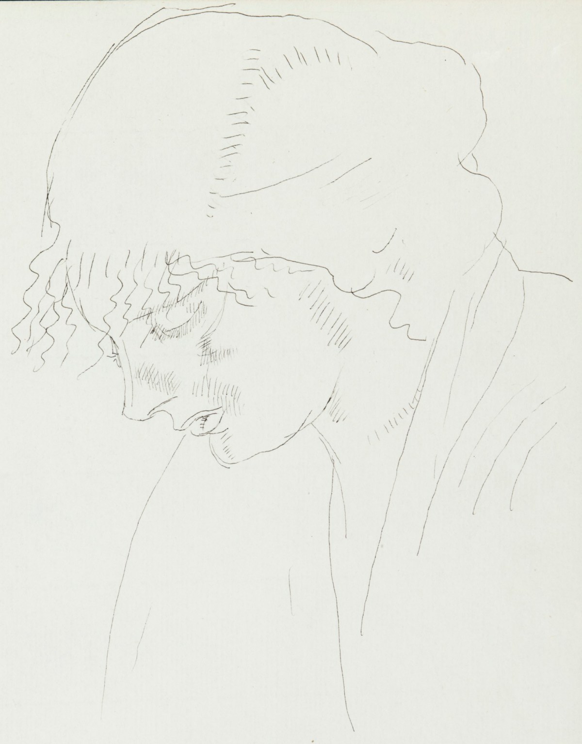 Study of Dorothy Hutton looking down | Works of Art | RA Collection ...