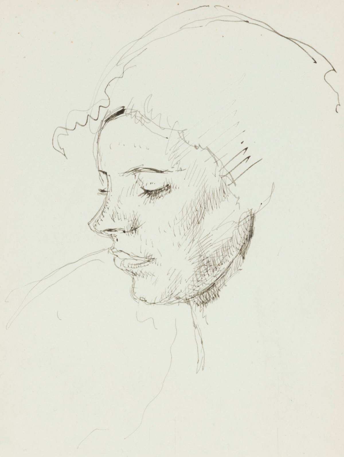 Three-quarter profile of Dorothy Hutton | Works of Art | RA Collection ...