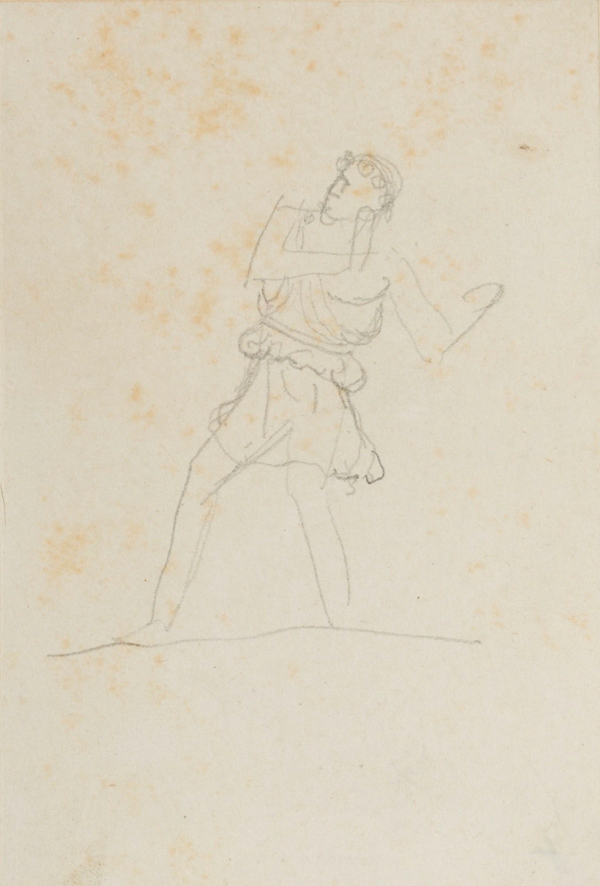 Sketch of a male figure in classical dress | Works of Art | RA ...