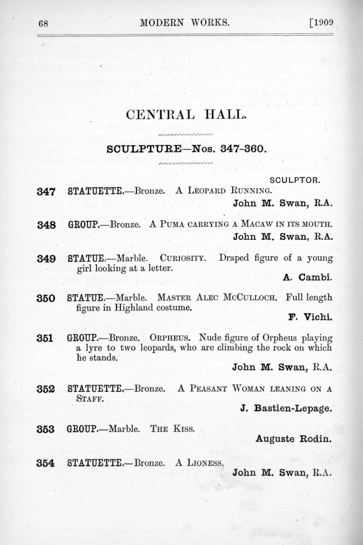 1909 - George McCulloch's collection of modern painting and sculpture ...