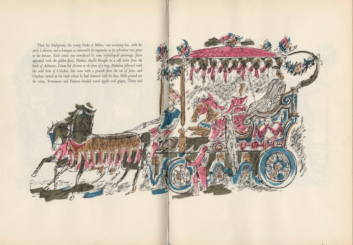 Princess Isabella of Aragon on her way to marry the Duke of Milan ...