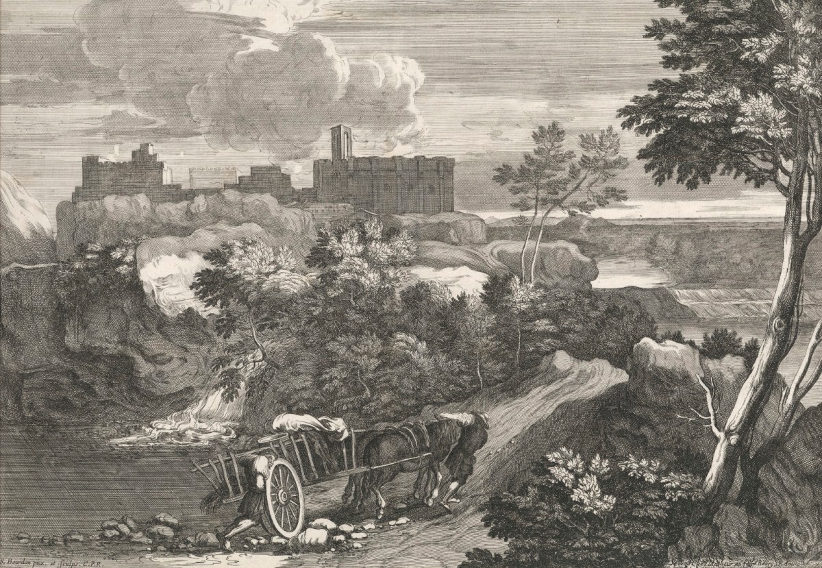 Landscape with a two-wheeled cart stuck in a rut | Works of Art | RA ...