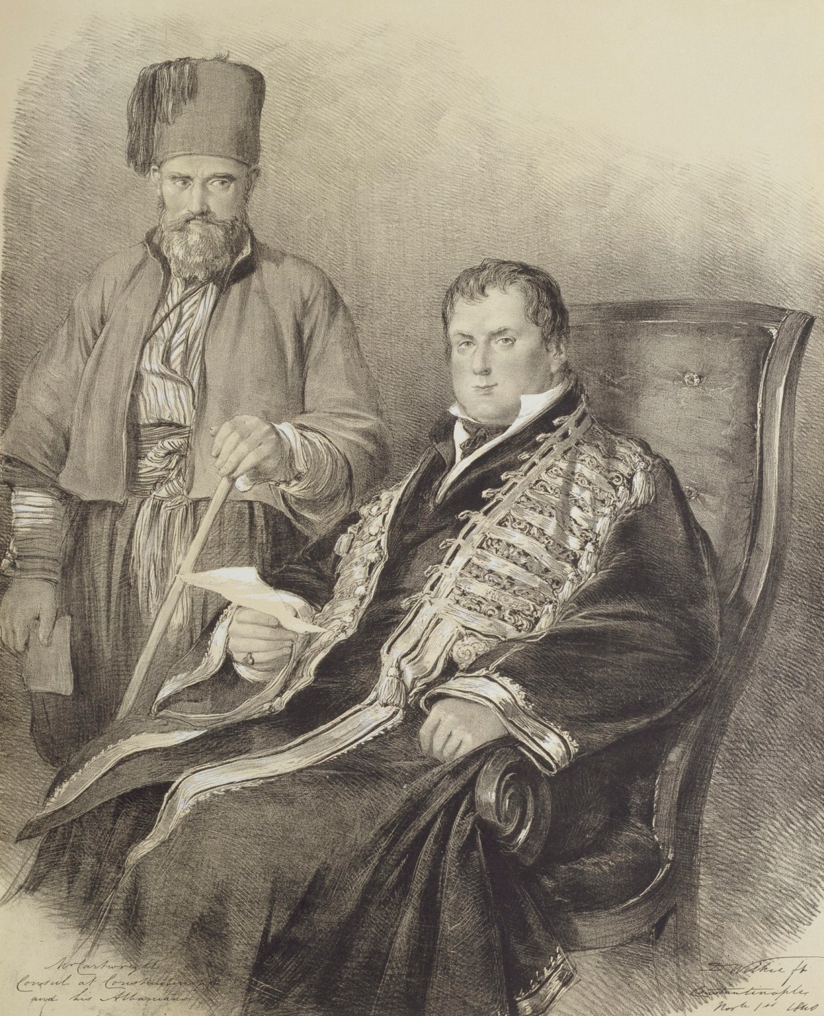 Mr. Cartwright, [British] Consul at Costantinople, with his Albanian ...
