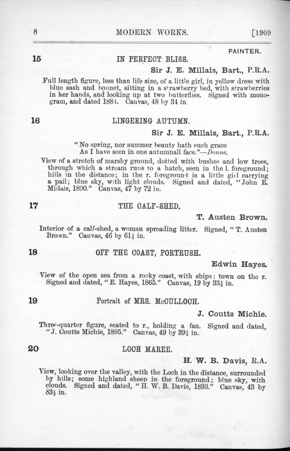 1909 - George McCulloch's collection of modern painting and sculpture ...
