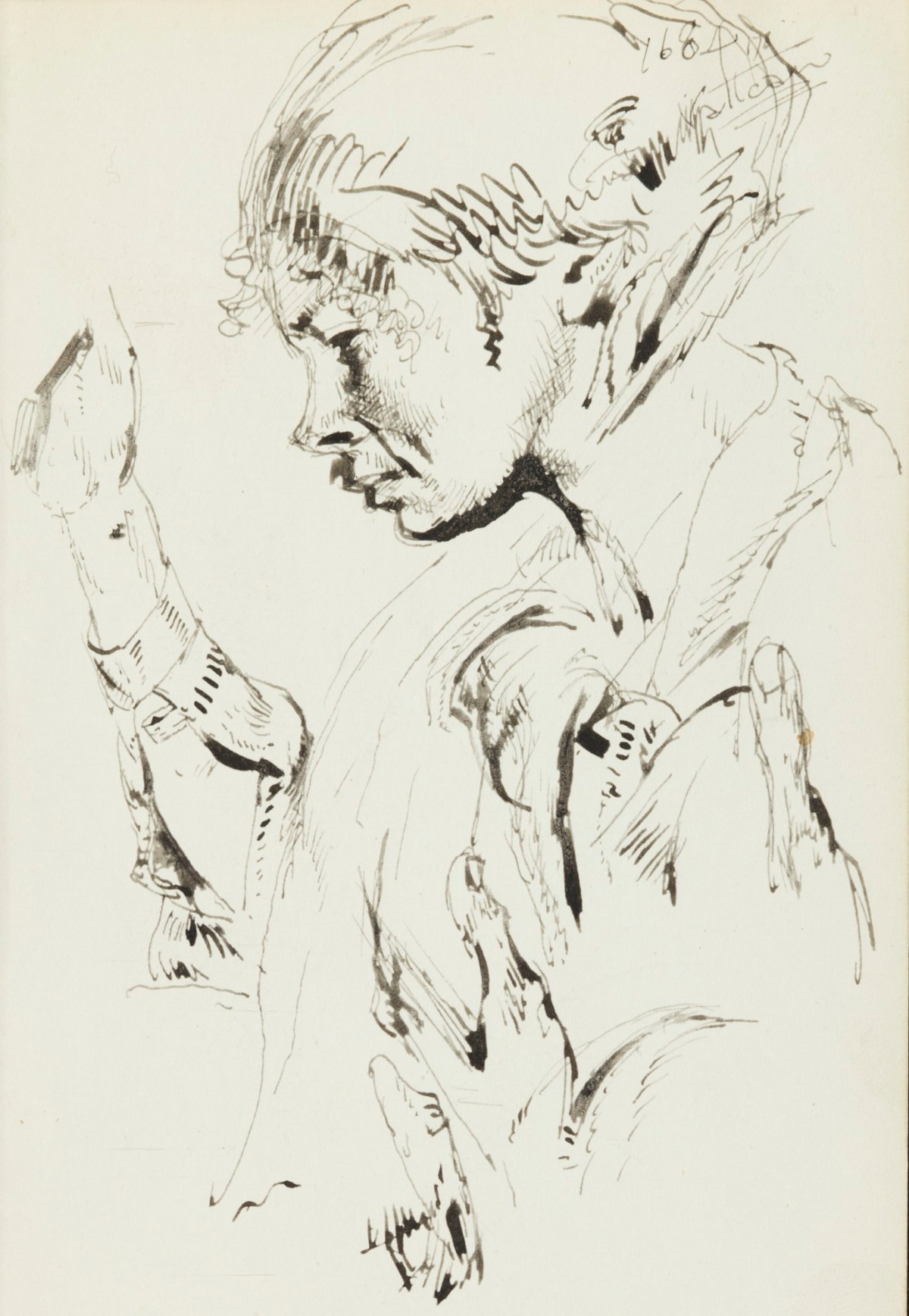 Study of Dorothy Hutton with her arm raised | Works of Art | RA ...