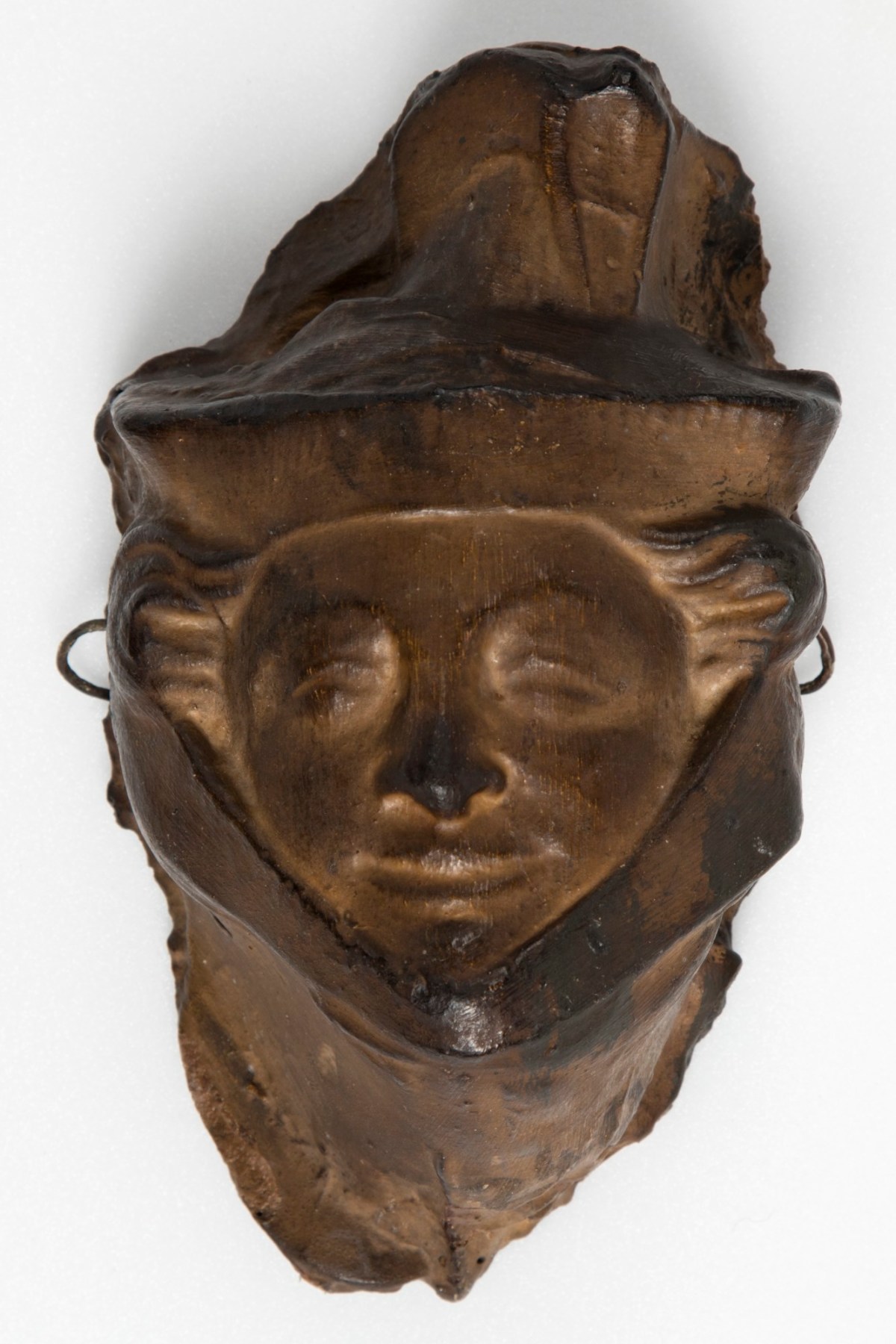 Brown painted plaster cast of head with head-dress | Works of Art | RA ...