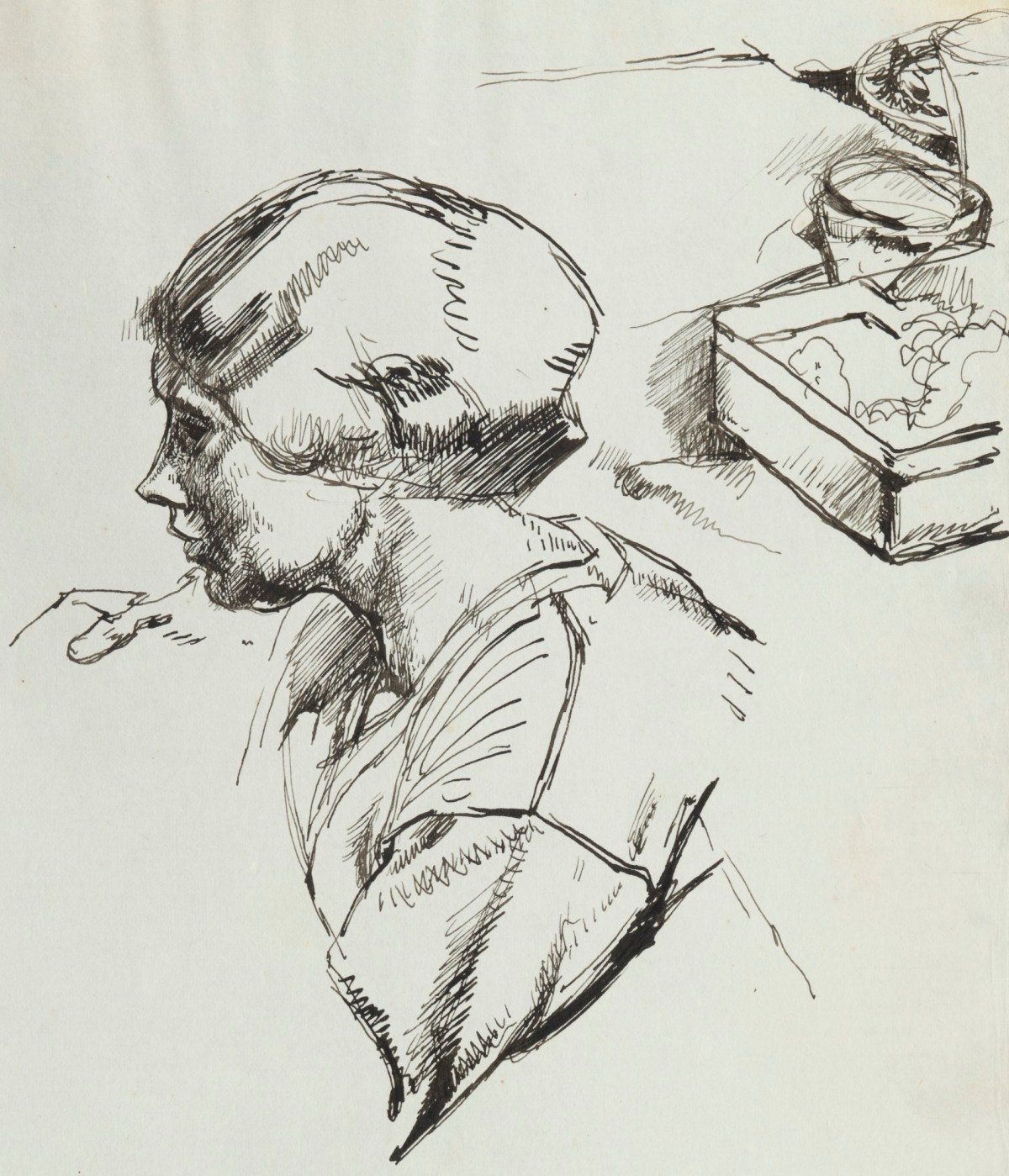 Side profile study of Dorothy Hutton | Works of Art | RA Collection ...