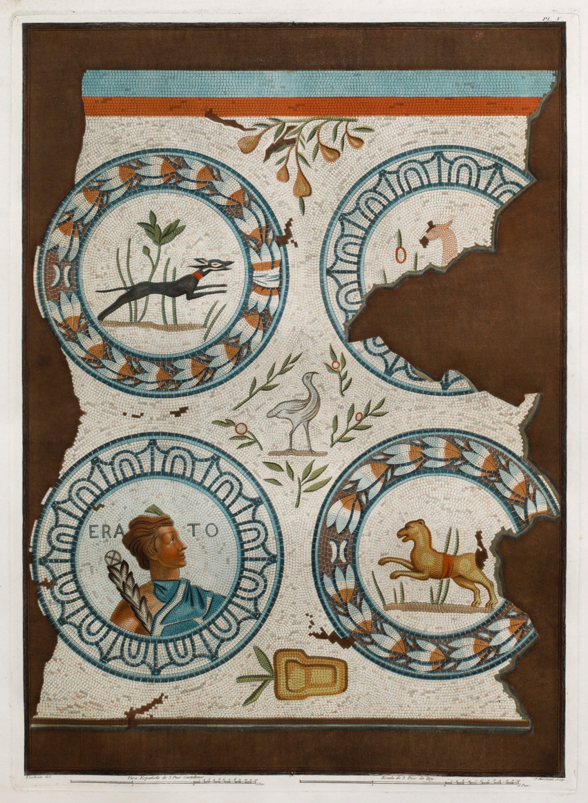 Mosaic fragment of the muse Erato | Works of Art | RA Collection ...