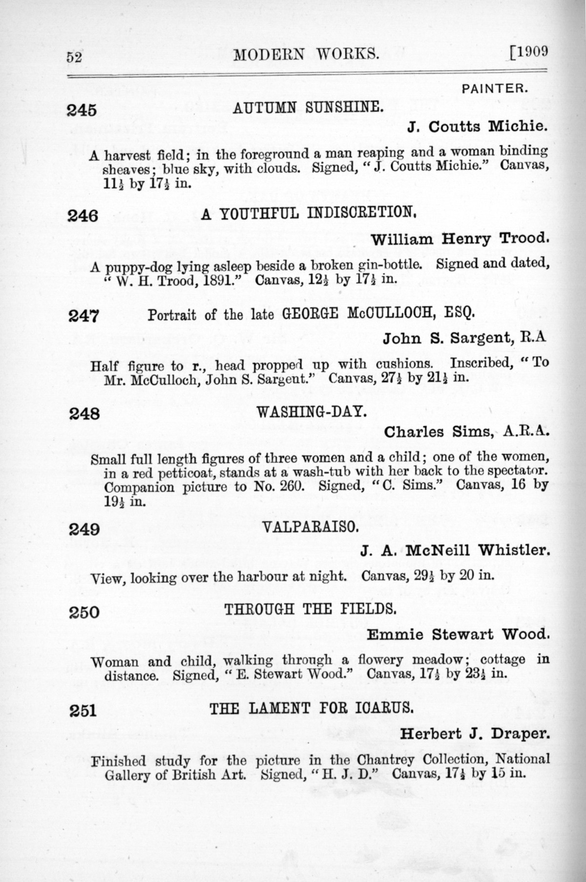 1909 - George McCulloch's collection of modern painting and sculpture ...