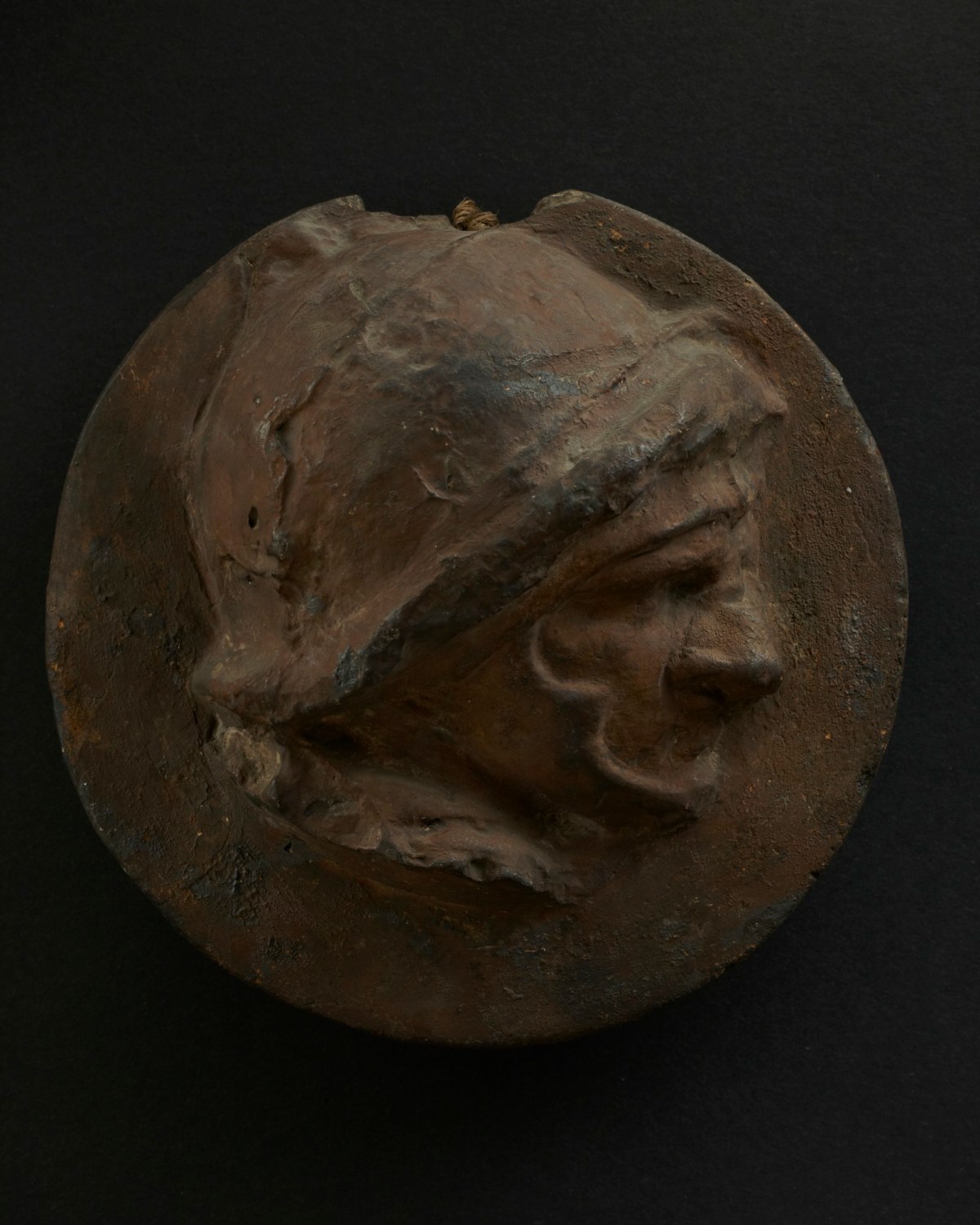 Cast of foreshortened head of Roman soldier in helmet | Works of Art ...