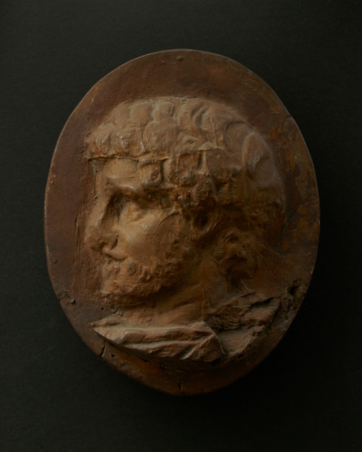 Cast of head of bearded Roman official wearing cloak | Works of Art ...