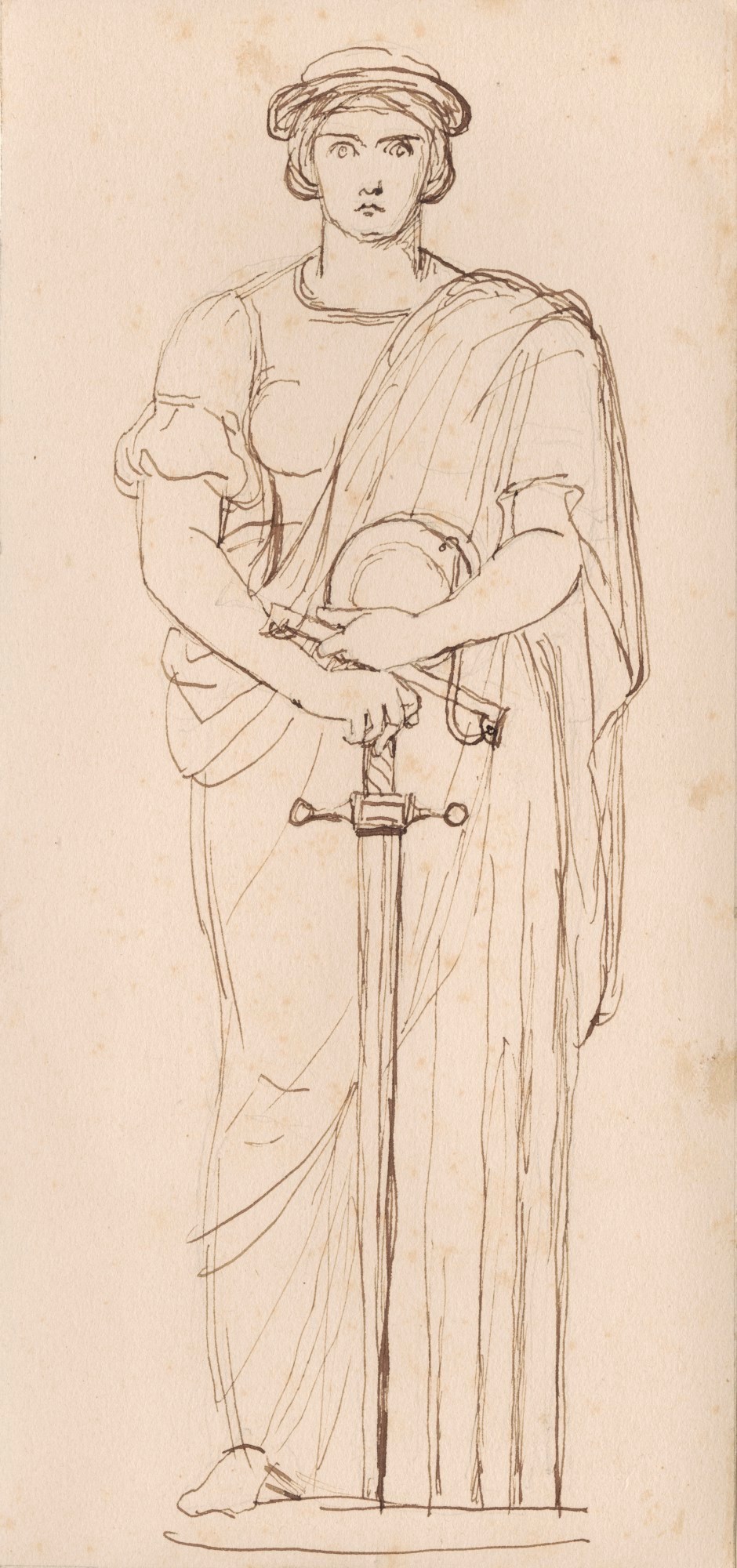 Study for the figure of 'Justice' in 'Queen Victoria between Justice ...