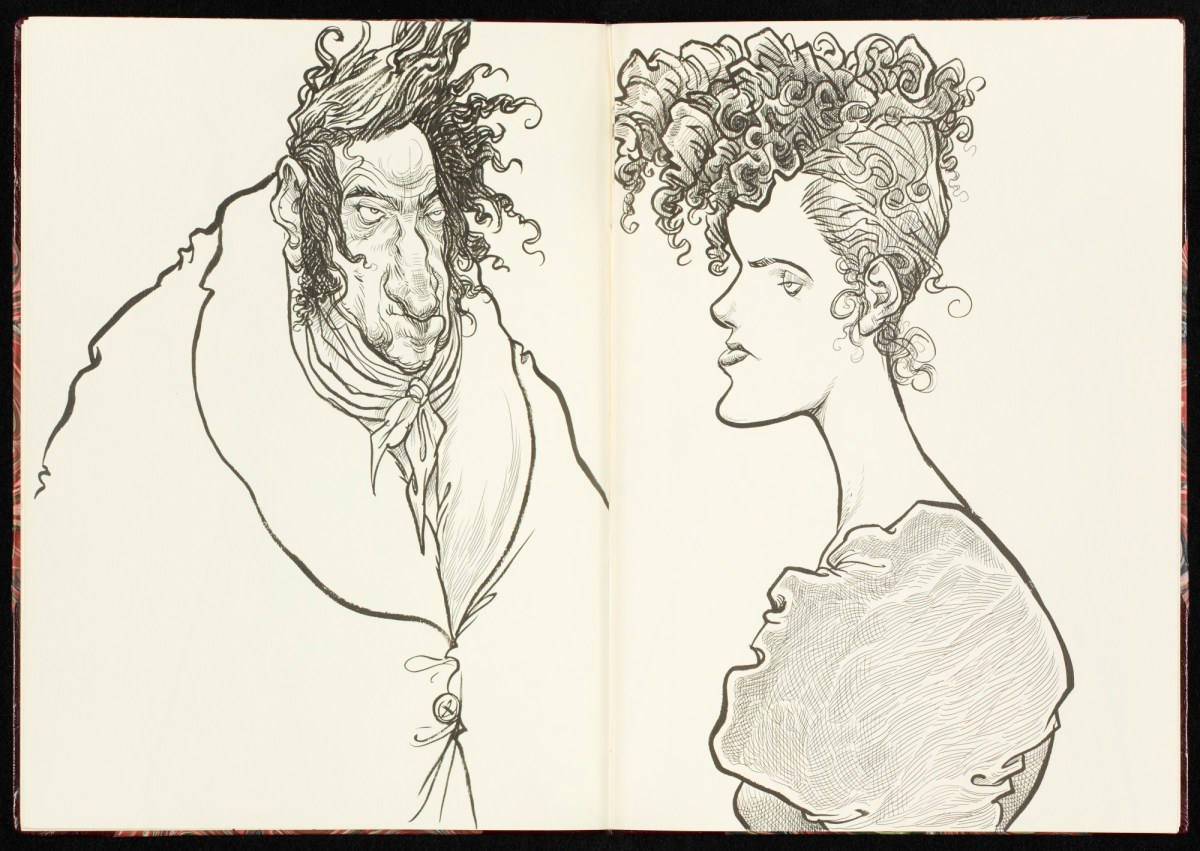 Sketchbook used by Chris Riddell | Works of Art | RA Collection | Royal ...