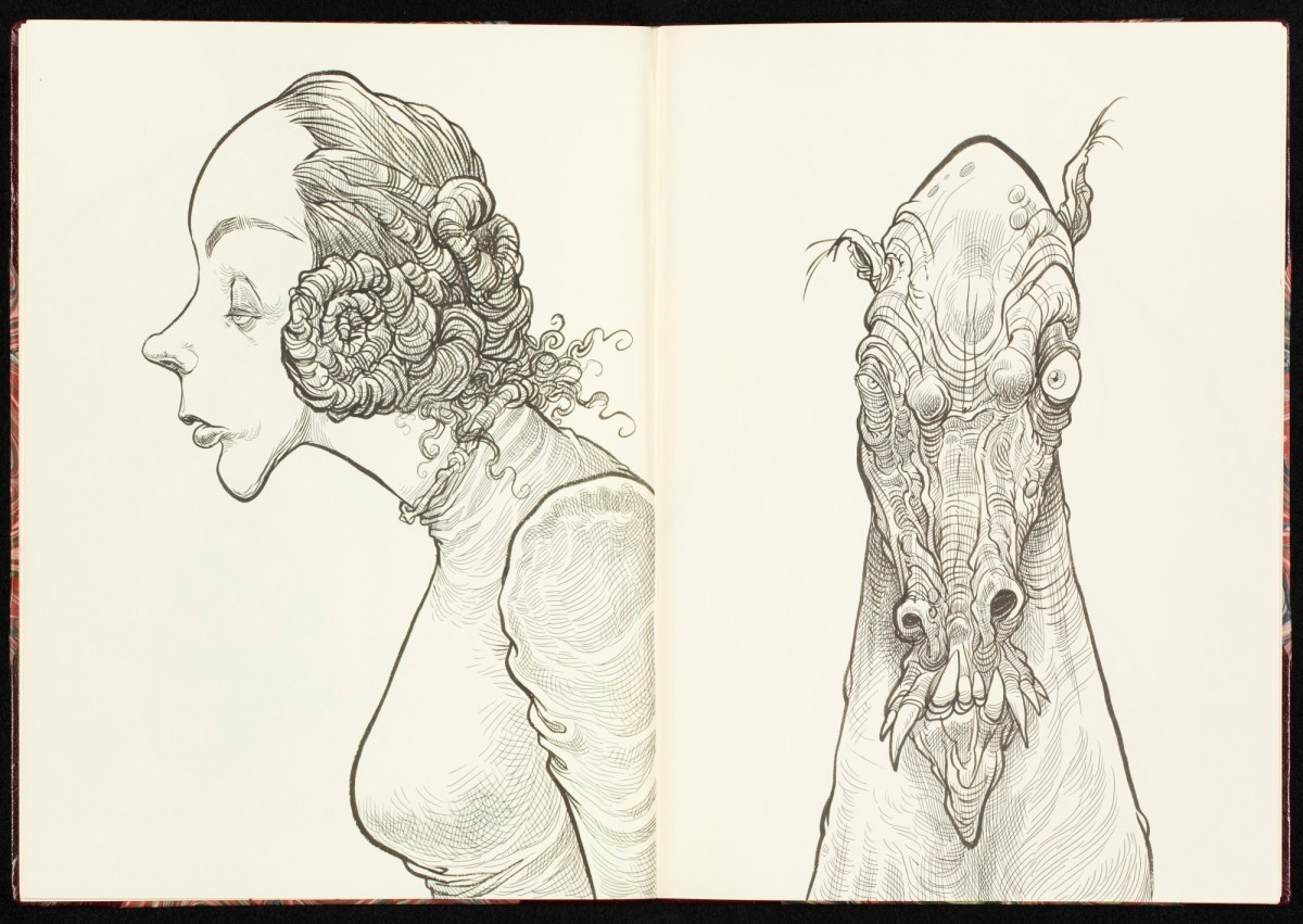 Sketchbook used by Chris Riddell | Works of Art | RA Collection | Royal ...