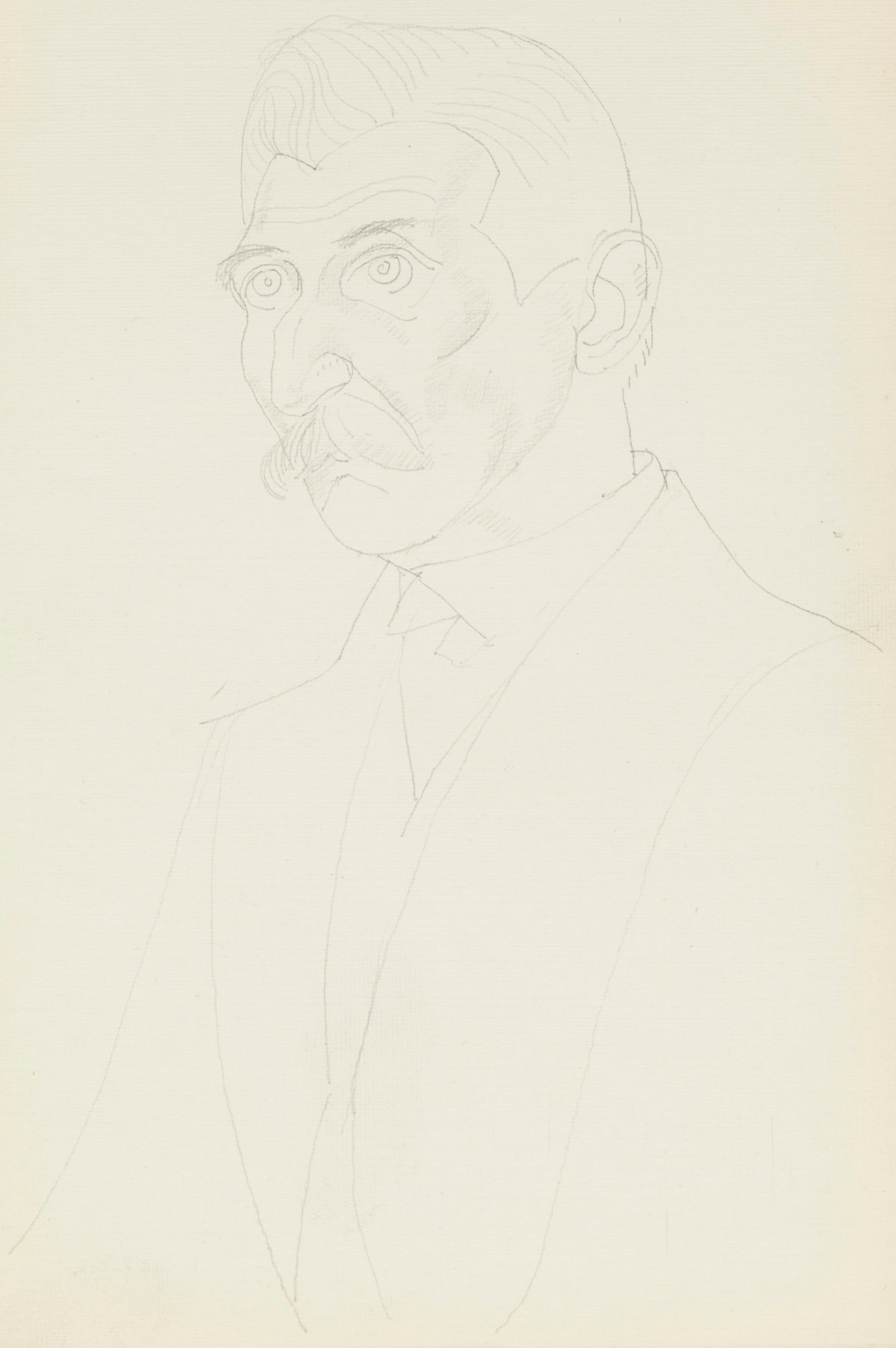 Three-quarter portrait drawing of a man | Works of Art | RA Collection ...