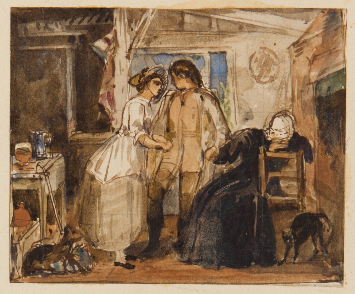 Colour sketch possibly for 'Going to Service' | Works of Art | RA ...