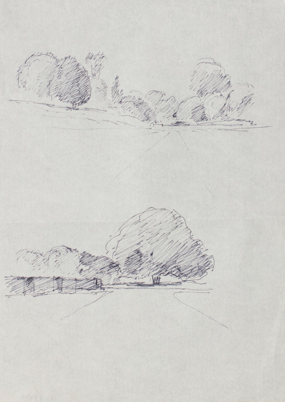 Sketches of a landscape with trees (two) | Works of Art | RA Collection ...