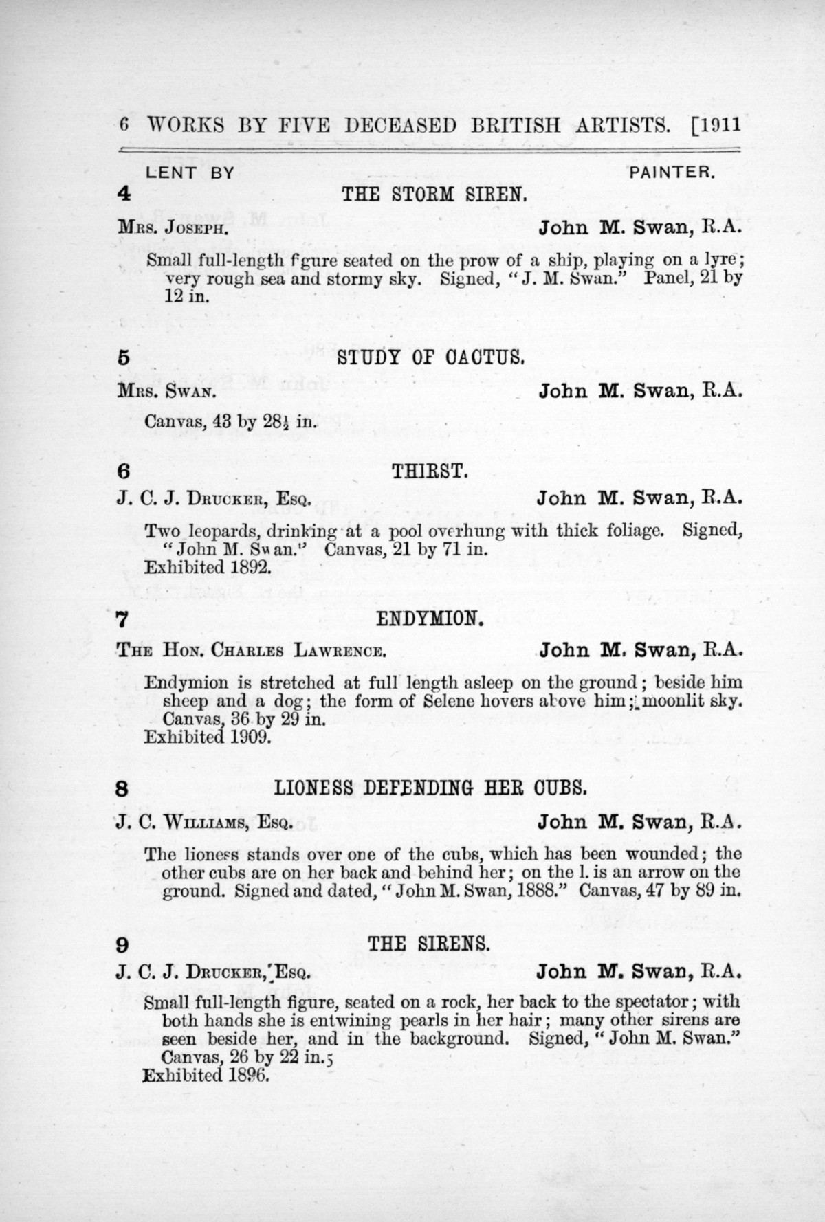 1911 - Sir W.Q. Orchardson RA, W.P. Frith RA, R.W. Macbeth RA, J.M ...