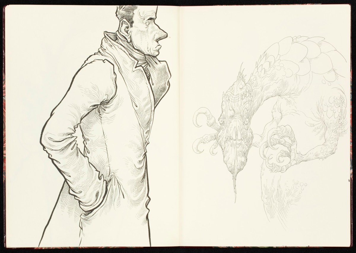Sketchbook used by Chris Riddell | Works of Art | RA Collection | Royal ...