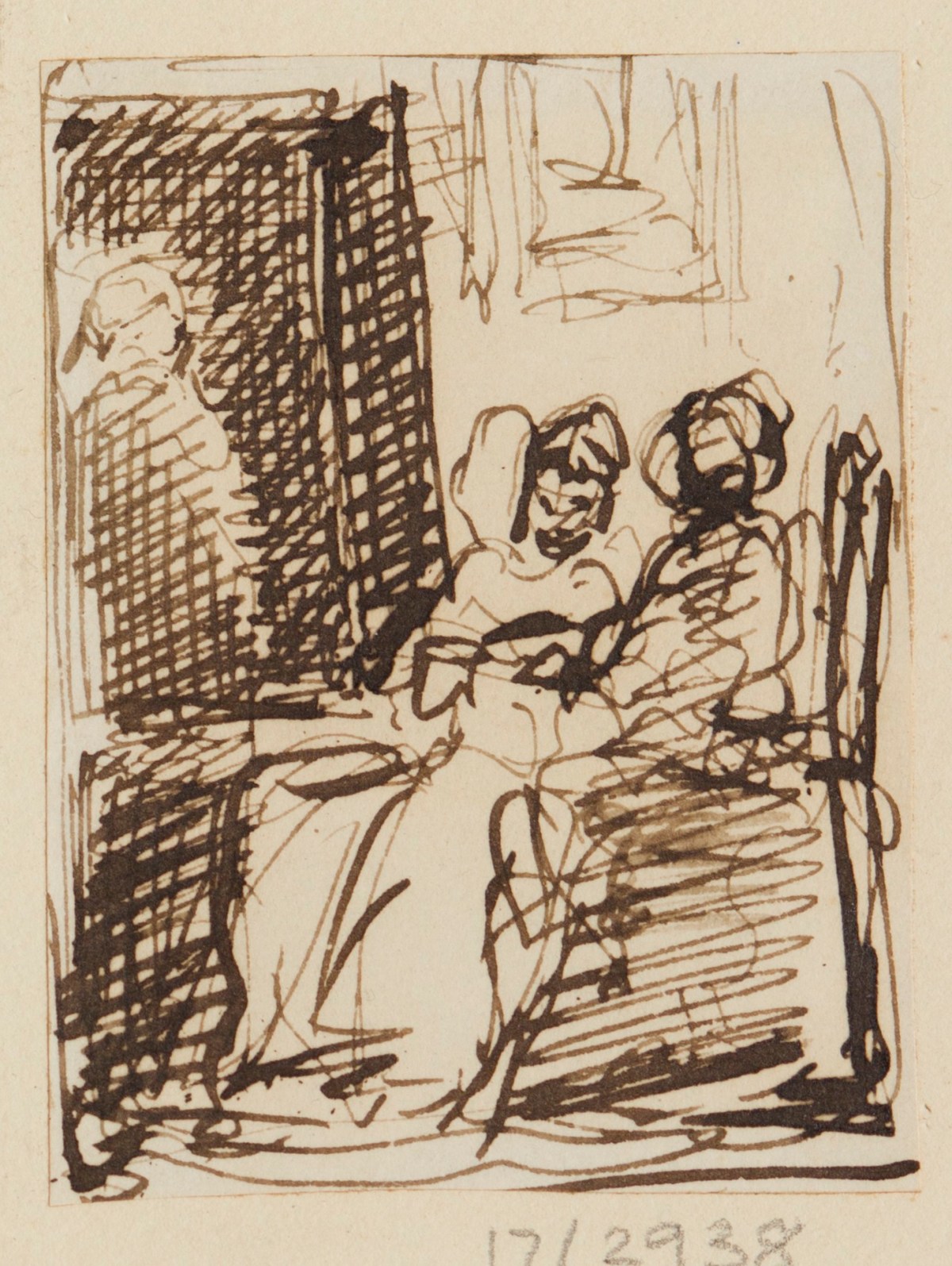 Study of a seated figure and reflection | Works of Art | RA Collection ...