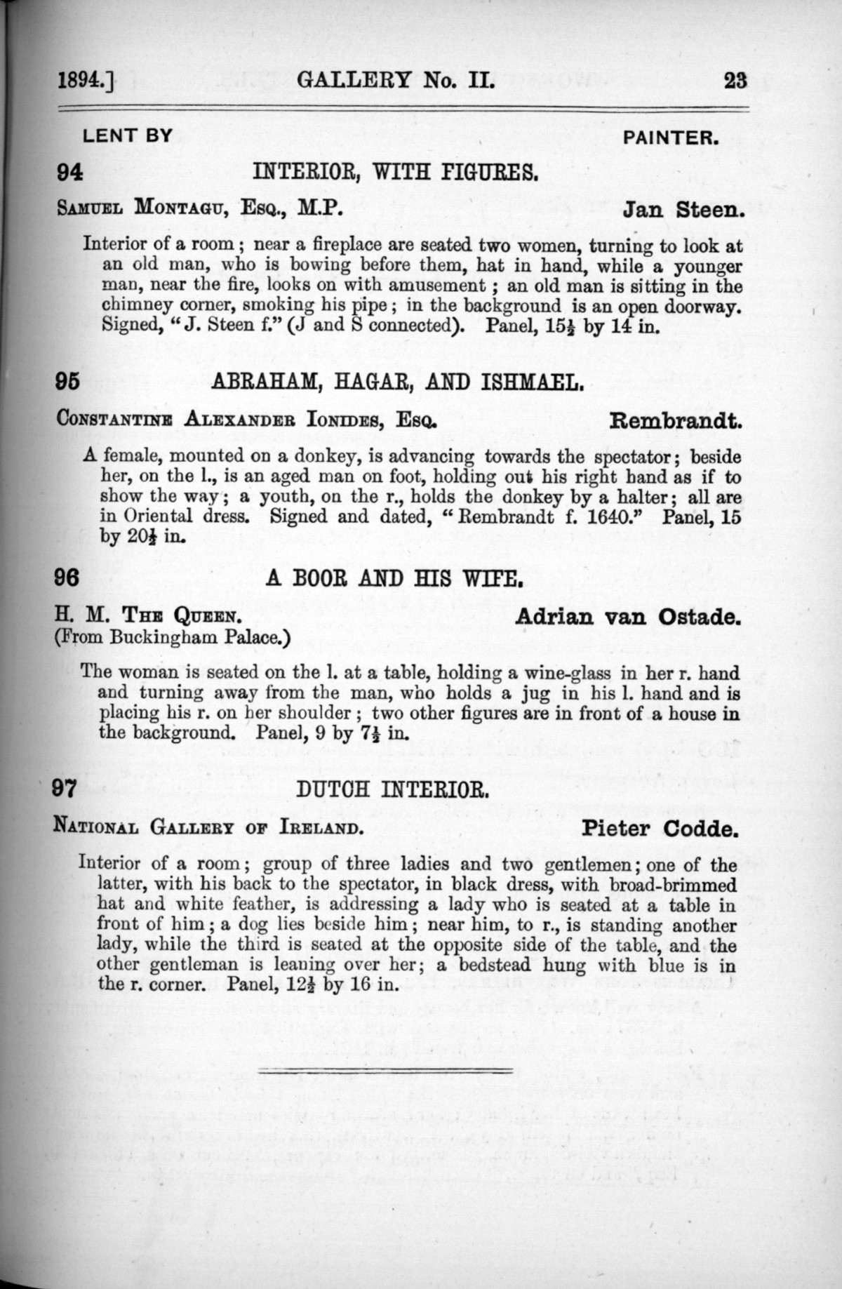 1894 - Old Masters, deceased masters of the British School, Thomas ...
