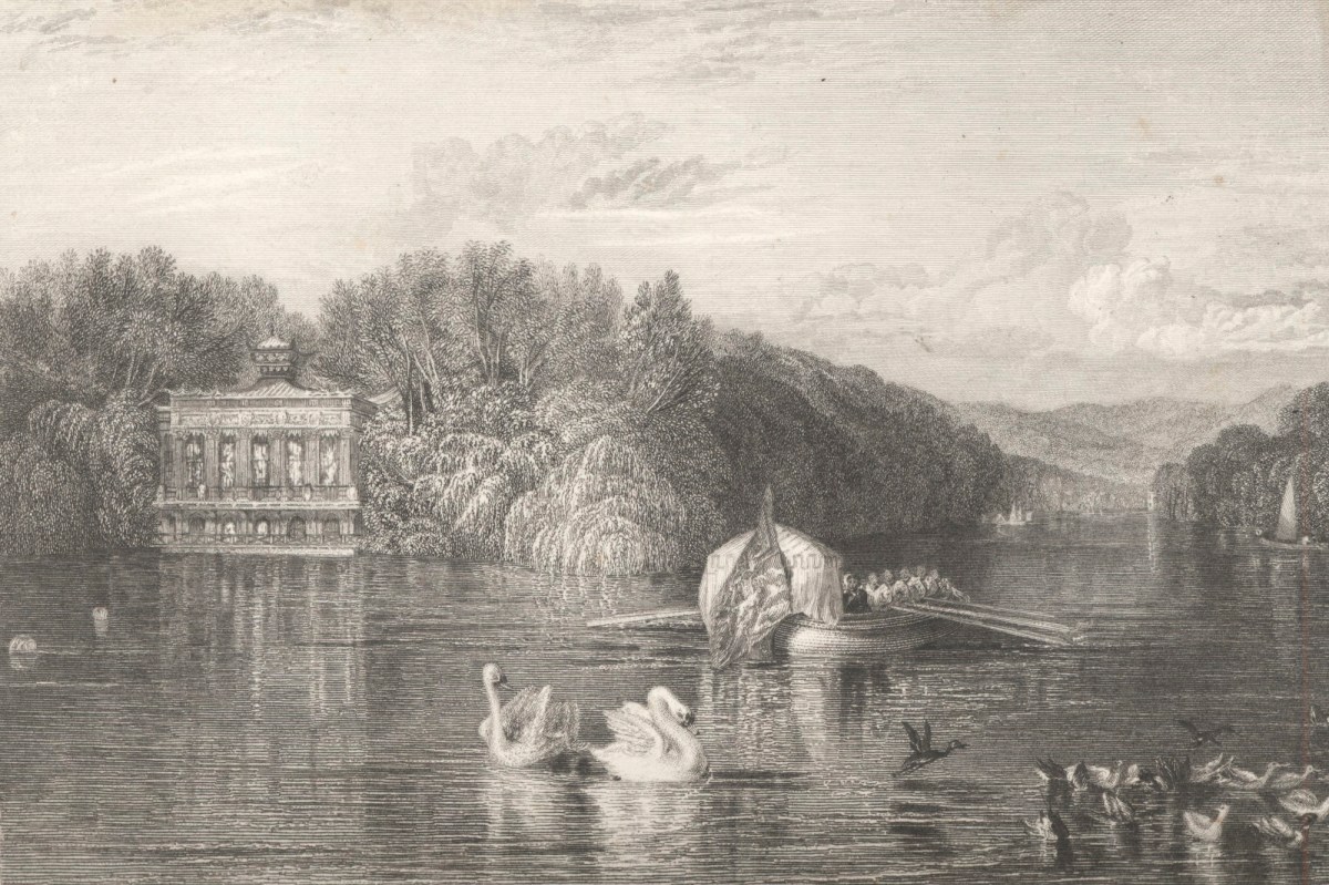 Virginia Water [I]: view of the Fishing Temple from the south | Works ...
