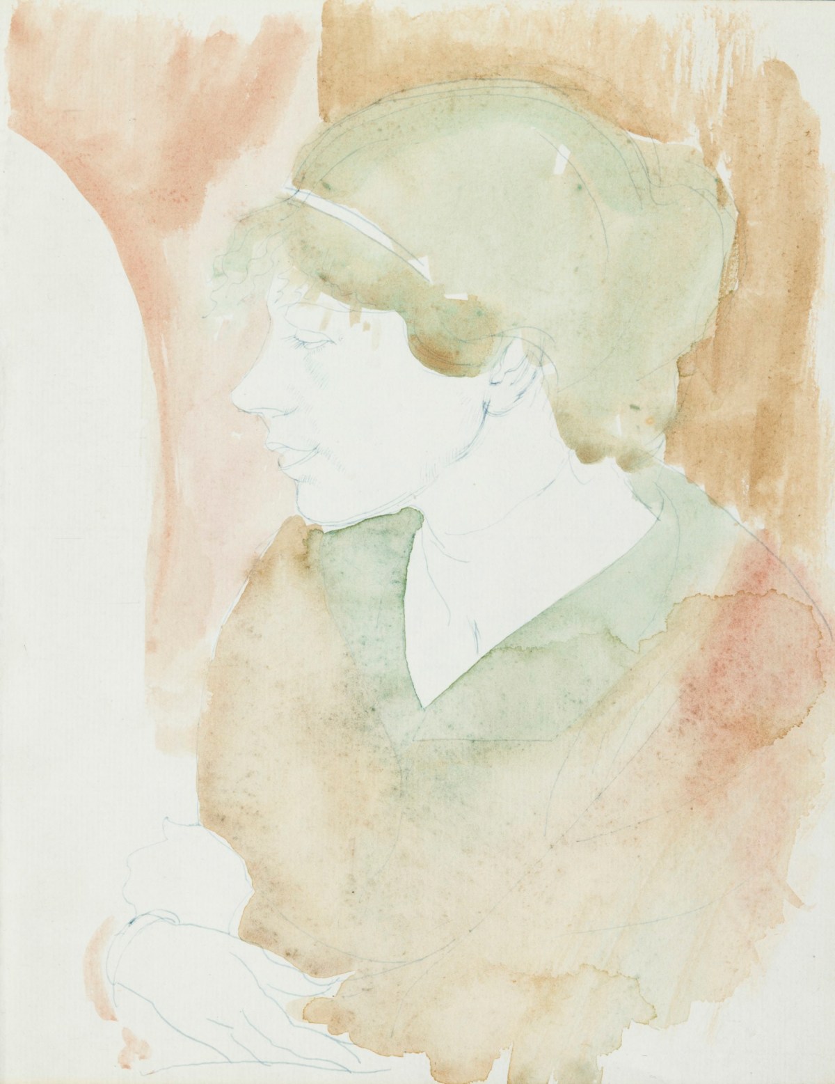 Study of Dorothy Hutton with her arms crossed | Works of Art | RA ...