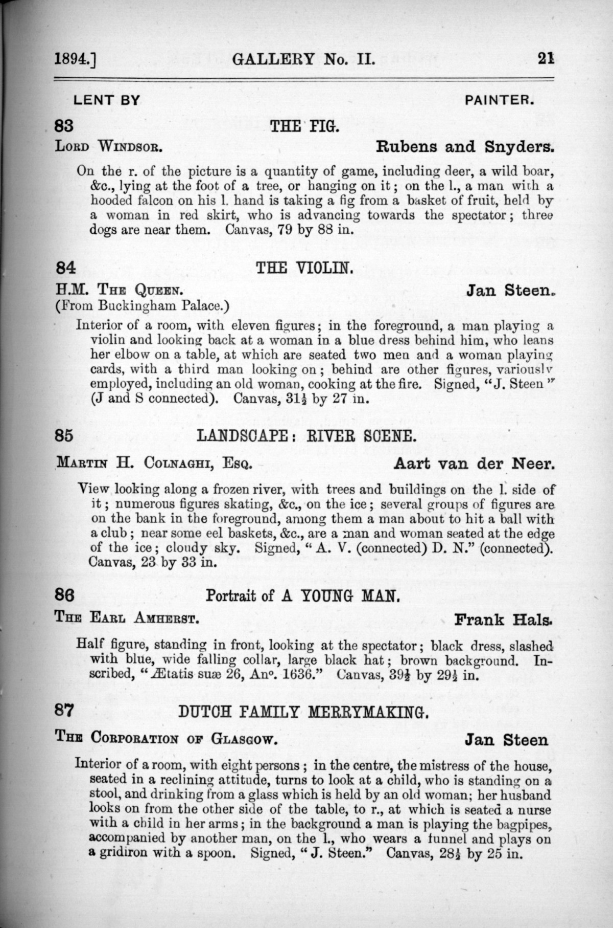 1894 - Old Masters, deceased masters of the British School, Thomas ...