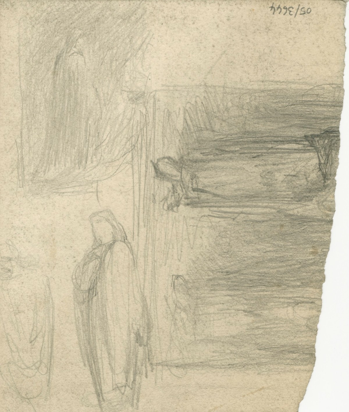 Standing male figure wearing a long robe | Works of Art | RA Collection ...