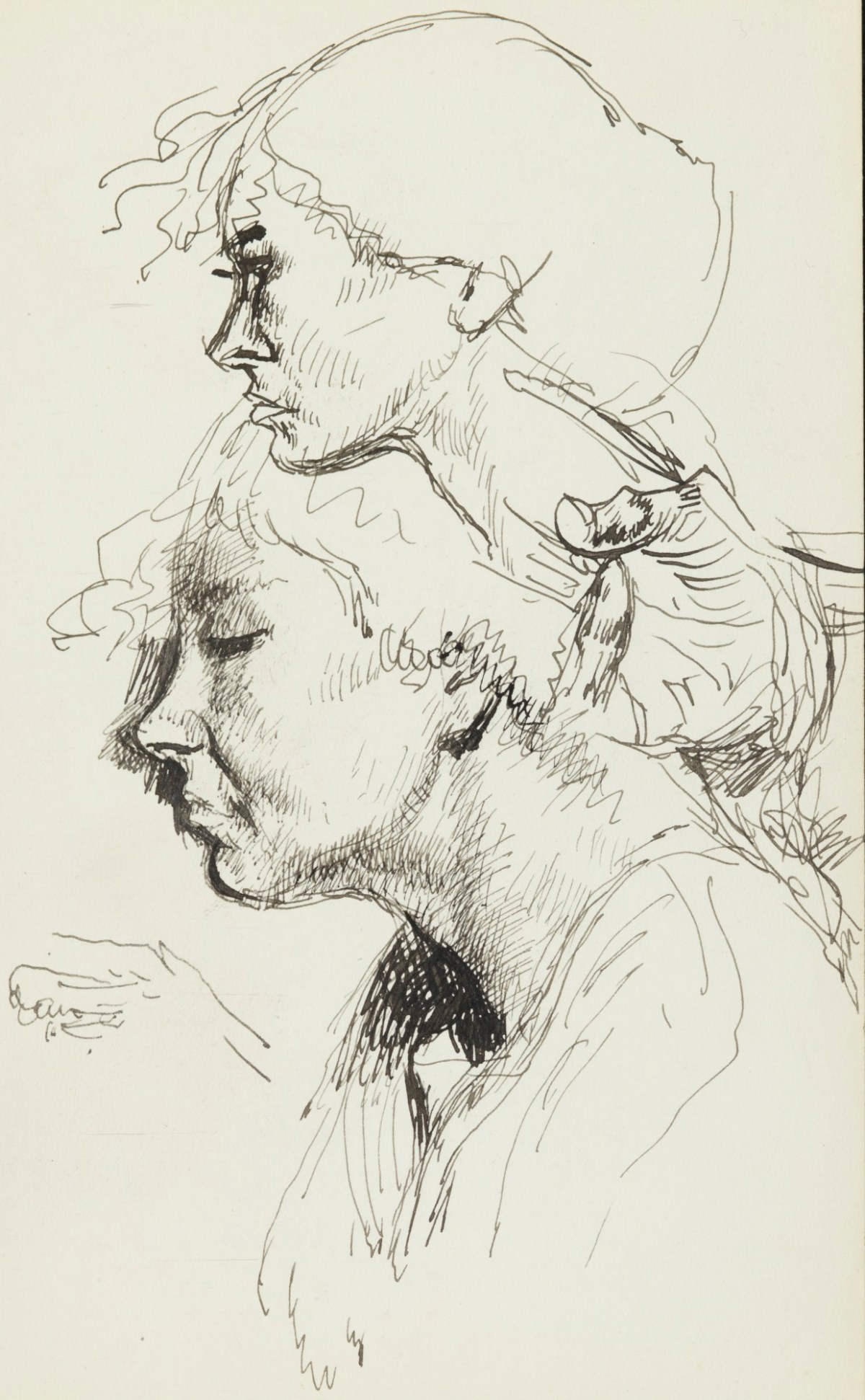 Two side profile studies of Dorothy Hutton | Works of Art | RA ...