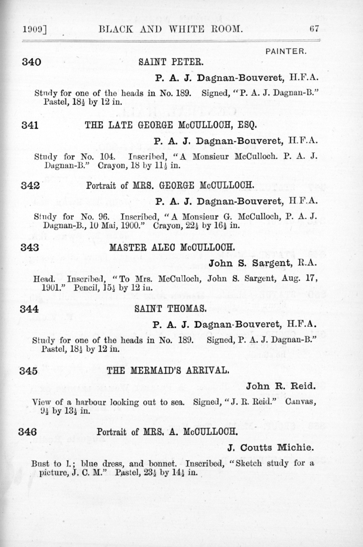1909 - George McCulloch's collection of modern painting and sculpture ...