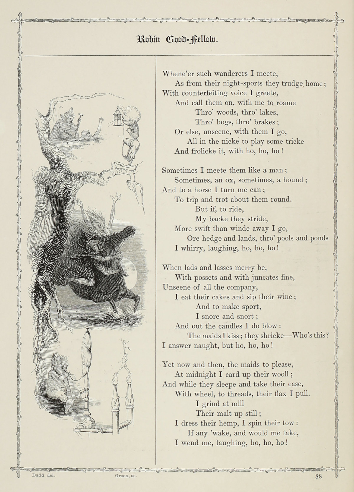 Robin Goodfellow / wood-engraving by W. T. Green after Richard Dadd ...