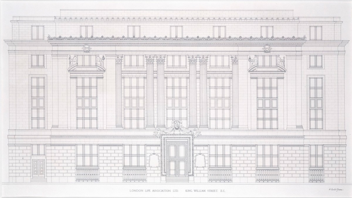 Record drawing of London Life Association, King William Street, London ...