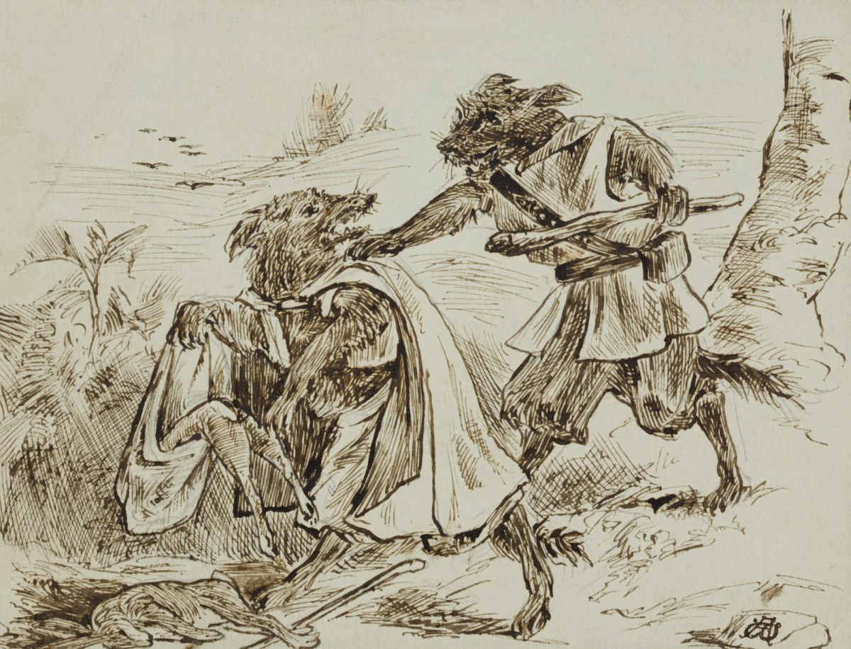 Illustration of anthropomorphised dogs | Works of Art | RA Collection ...