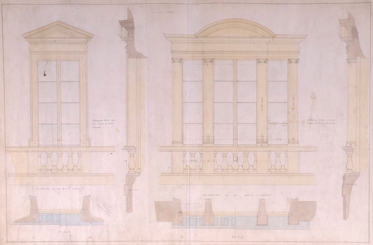 Design, as executed, for windows in the North Front of Burlington House ...