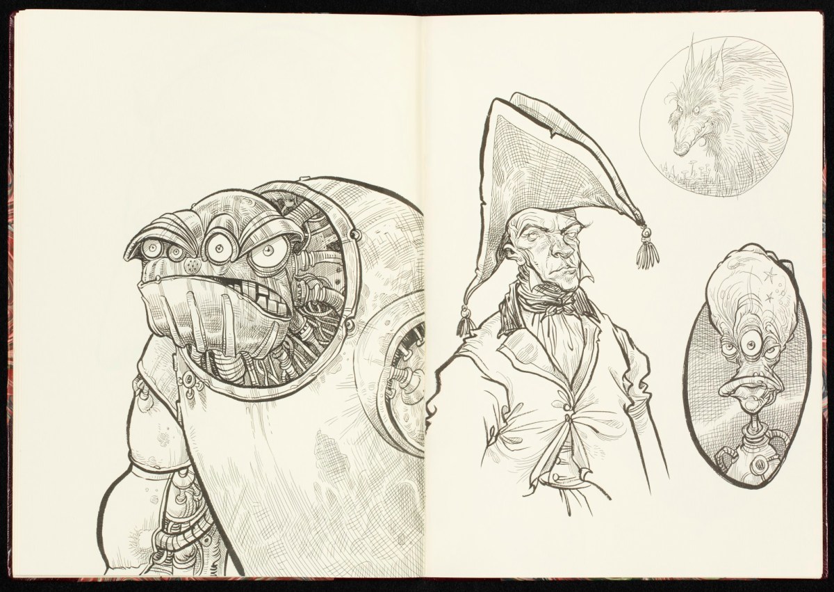 Sketchbook used by Chris Riddell | Works of Art | RA Collection | Royal ...