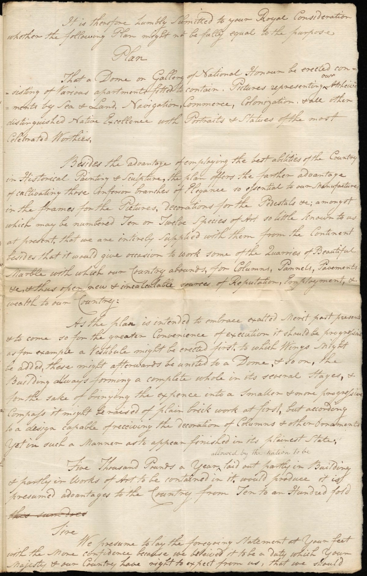 Address and plan to the King | Archives | RA Collection | Royal Academy ...