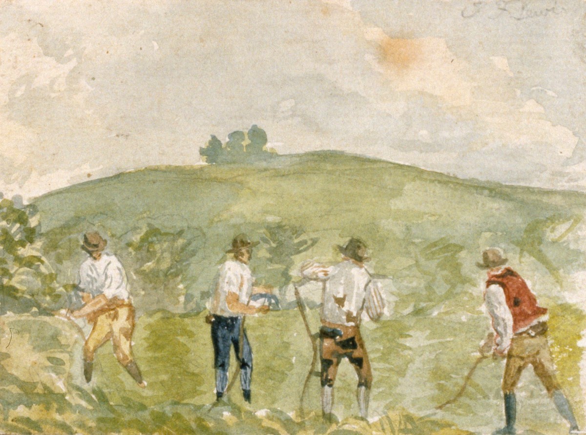 Rural landscape - 'J.F. Lewis's very first watercolour' | Works of Art ...