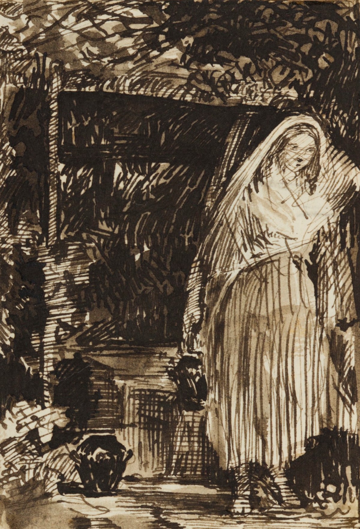 Landscape with a woman wearing a shawl | Works of Art | RA Collection ...